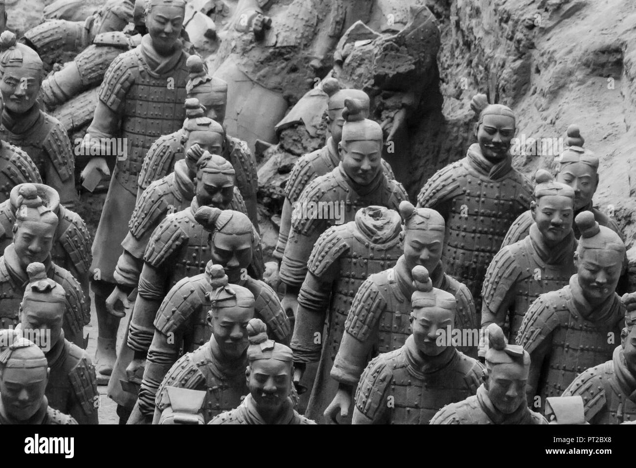 Terra cotta warrior Black and White Stock Photos & Images - Alamy