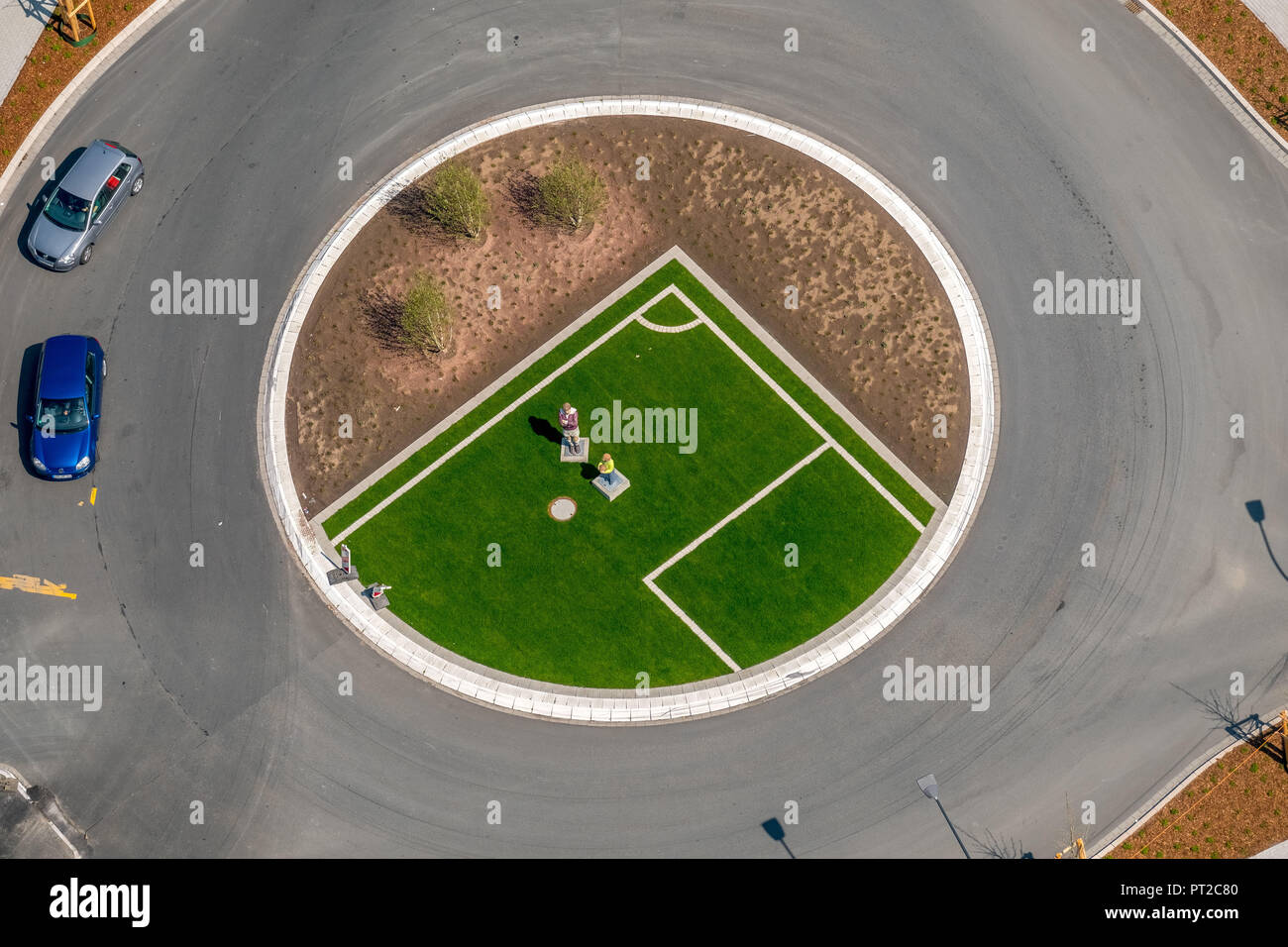 Hrubesch monument in the traffic island in pelkum roundabout hi-res ...