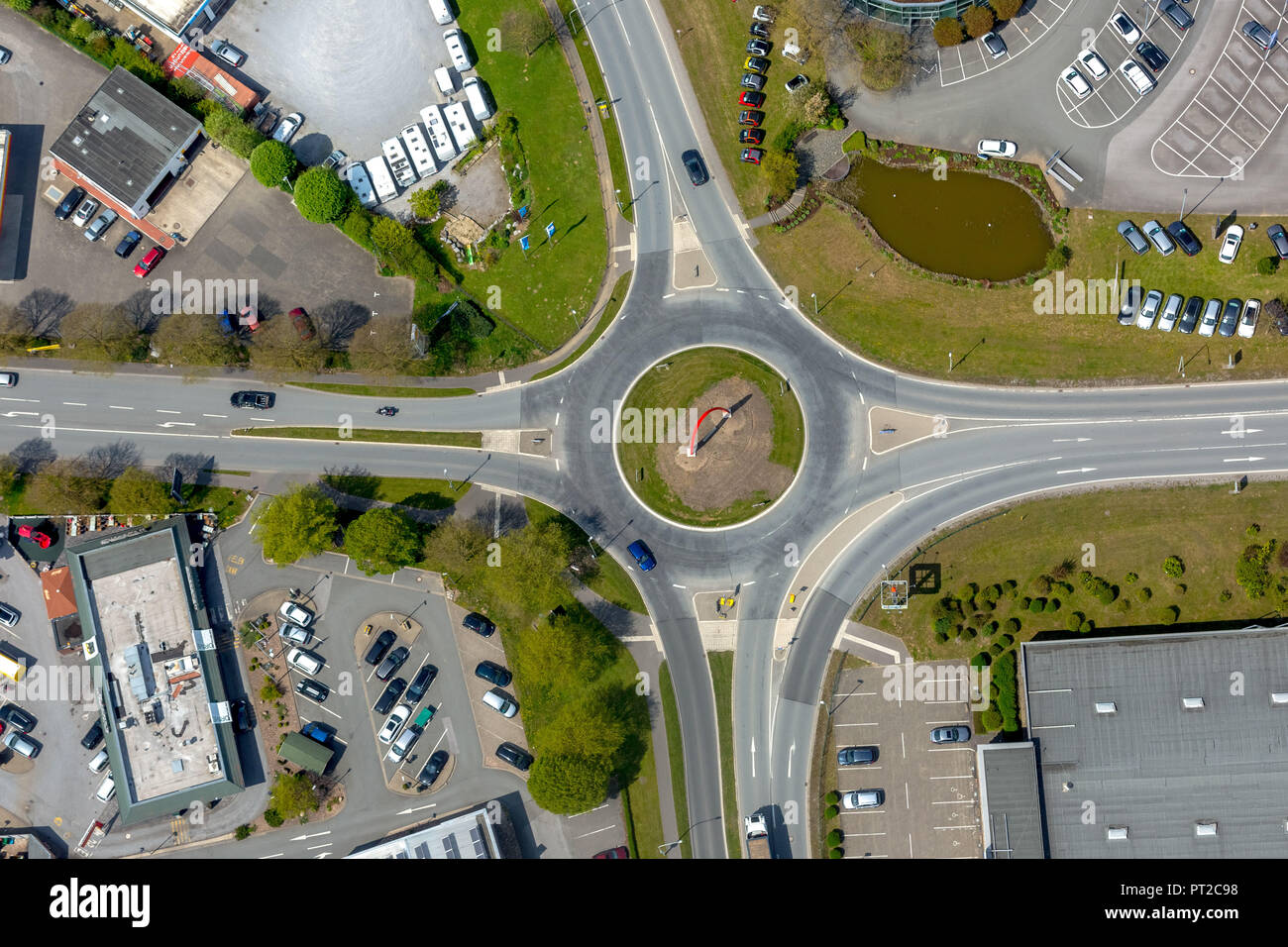 Möhnestraße Ostring B7 and B480 roundabout, Brilon, Sauerland ...