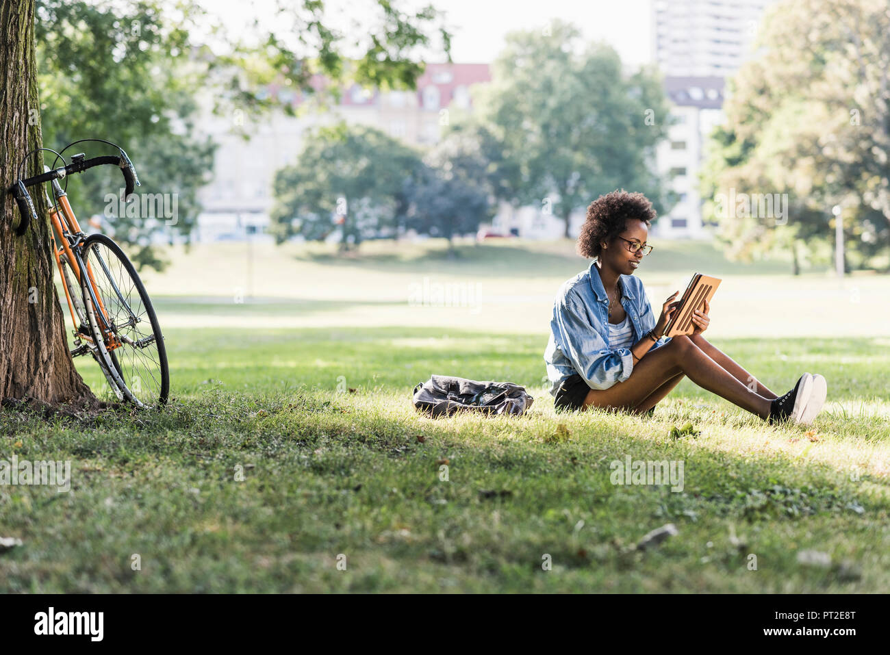 Woman resting relaxed in hi-res stock photography and images - Alamy