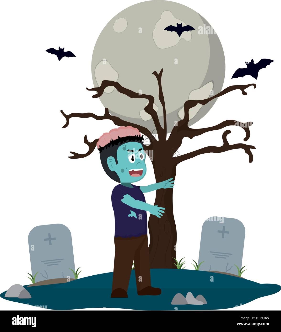 Kid and halloween cartoon Stock Vector Image & Art - Alamy