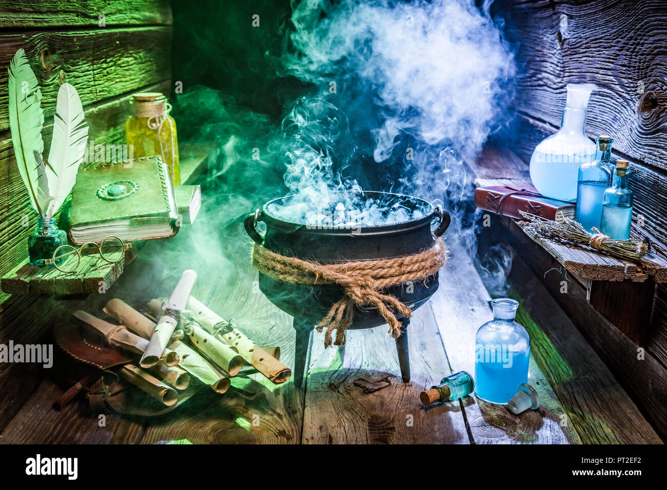 Witch cauldron smoke hi-res stock photography and images - Alamy