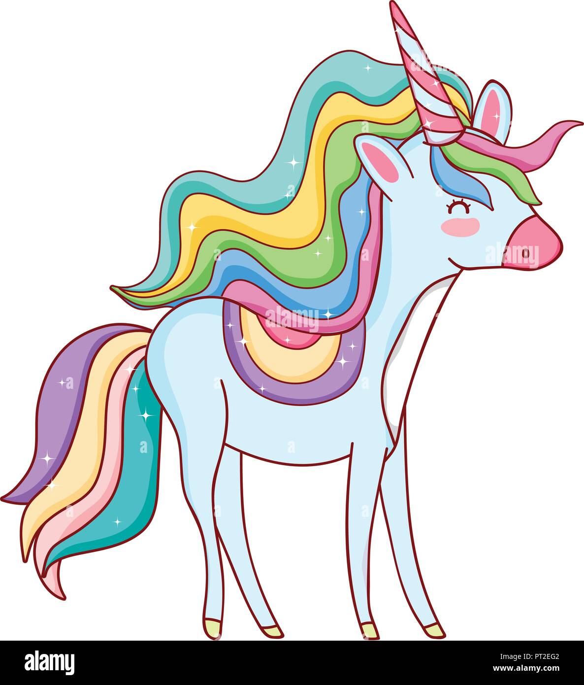 Unicorn fantasy cartoon Stock Vector Image & Art - Alamy