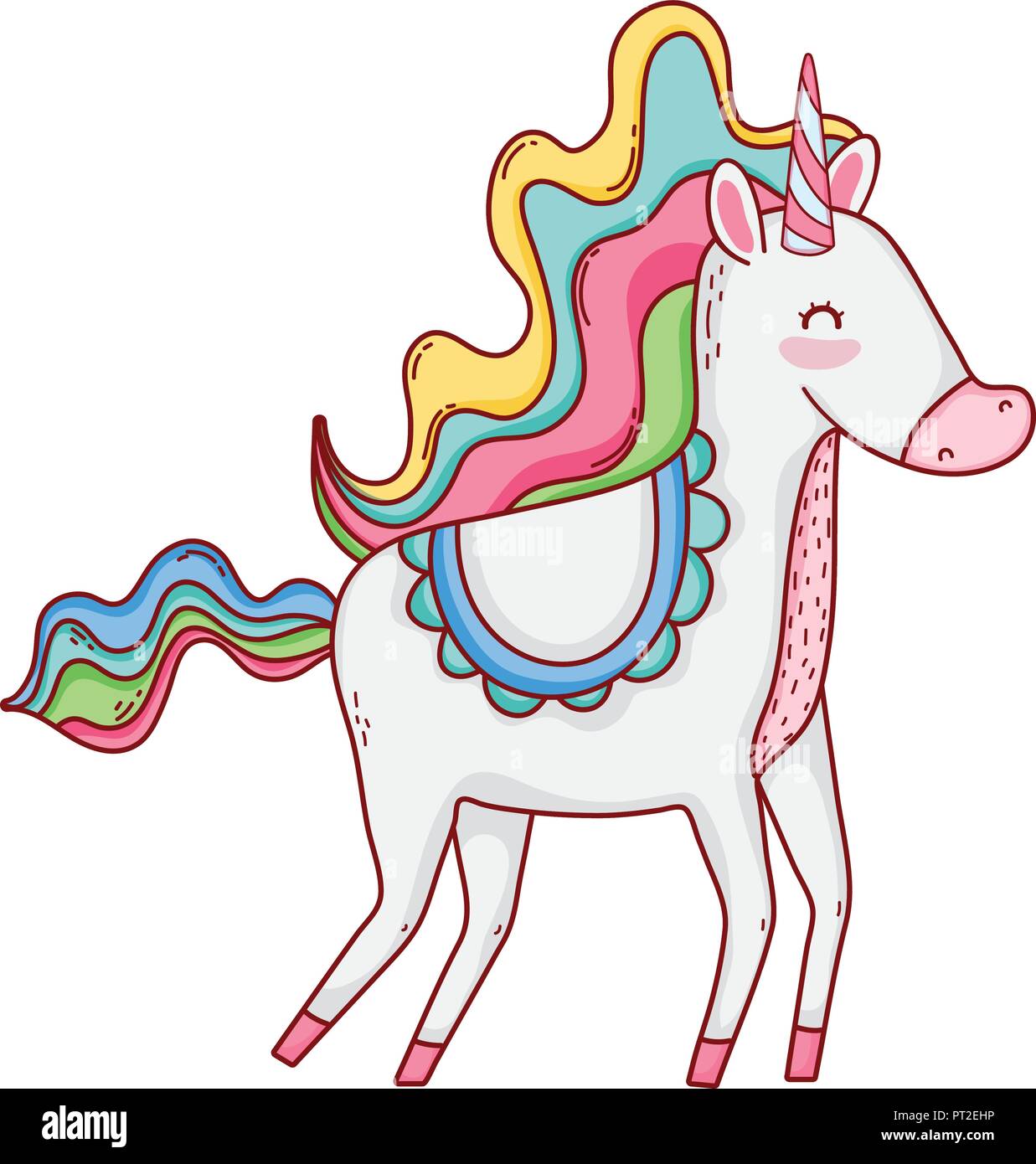 Unicorn fantasy cartoon Stock Vector Image & Art - Alamy