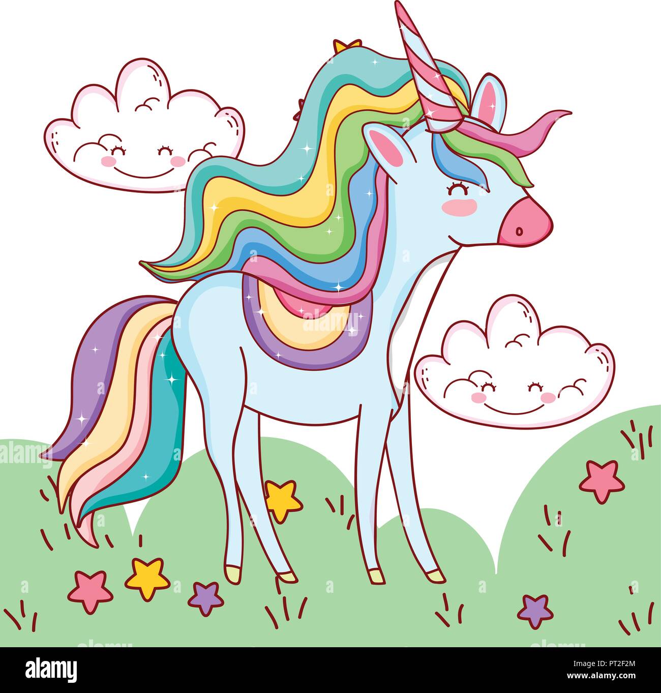 Unicorn fantastic cartoon Stock Vector Image & Art - Alamy