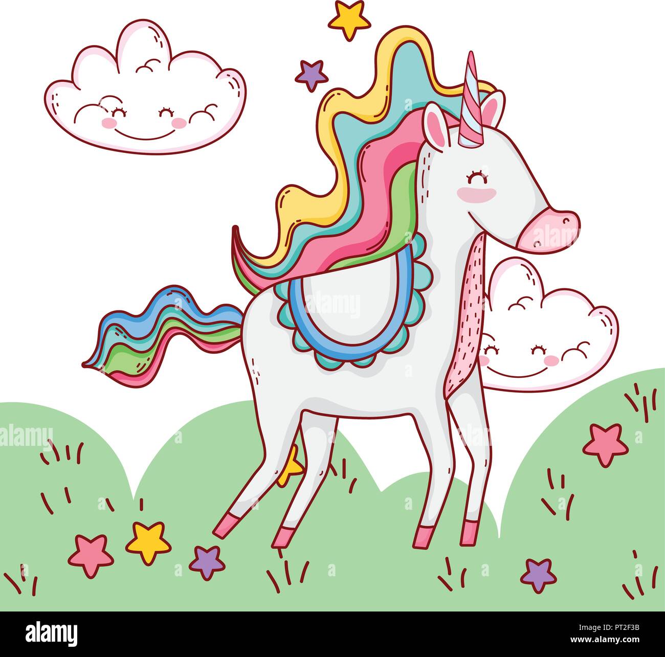 Unicorn fantastic cartoon Stock Vector Image & Art - Alamy