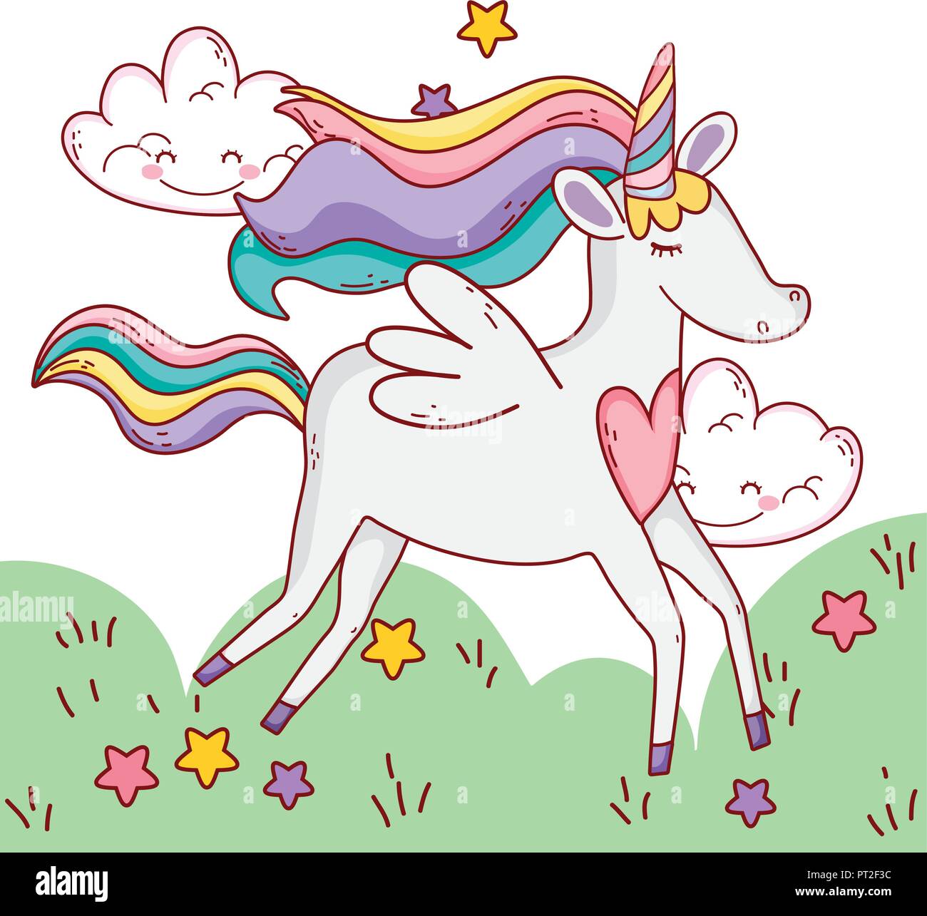 Unicorn fantastic cartoon Stock Vector Image & Art - Alamy
