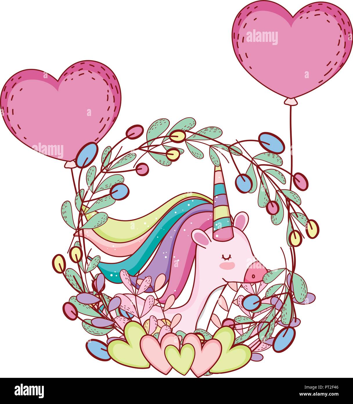 Cute unicorn cartoons Stock Vector Image & Art - Alamy