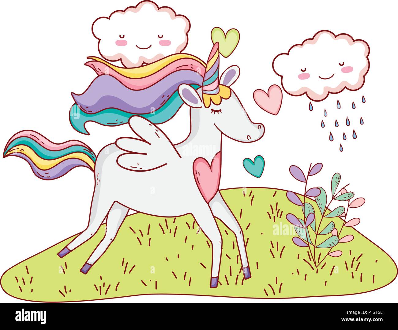 Unicorn fantastic cartoon Stock Vector Image & Art - Alamy