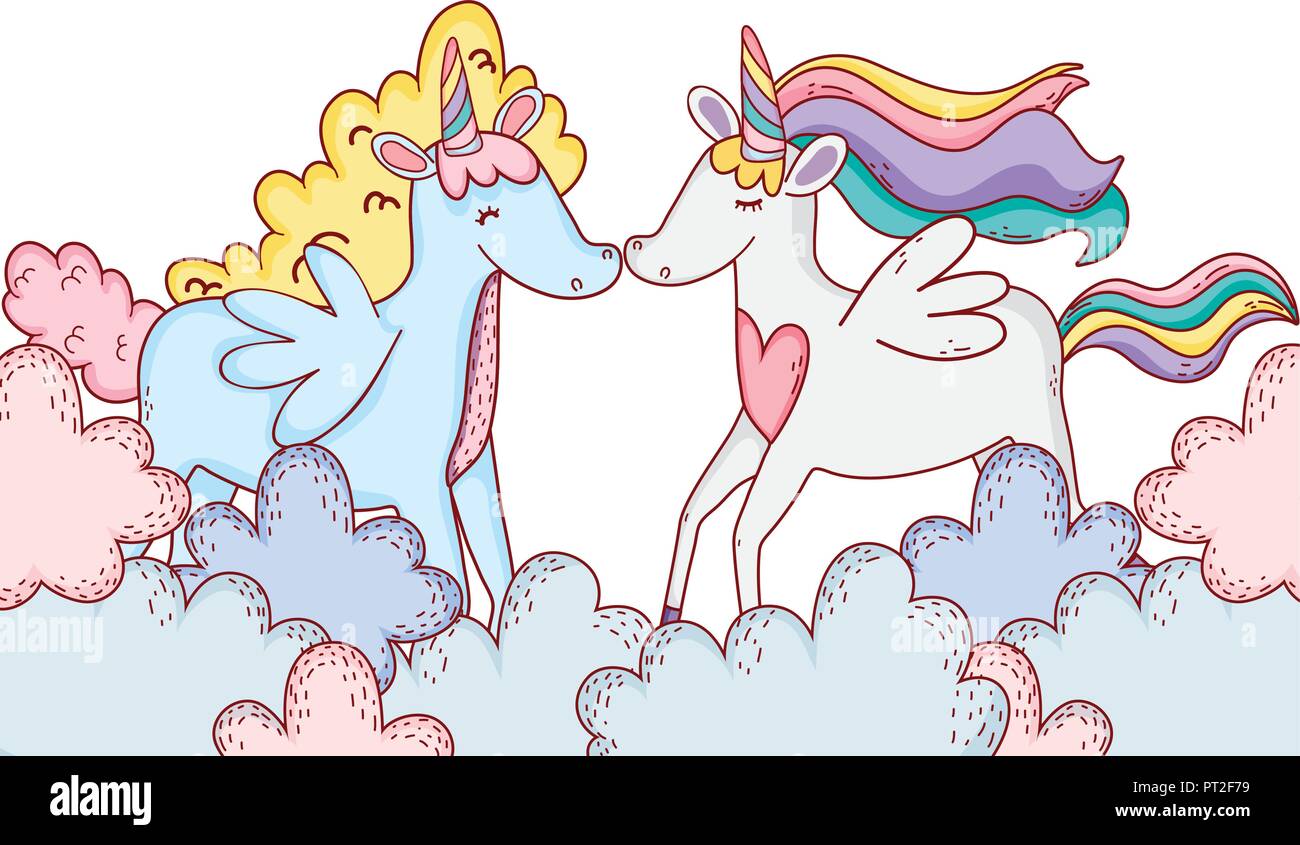 Couple of unicorns hi-res stock photography and images - Alamy
