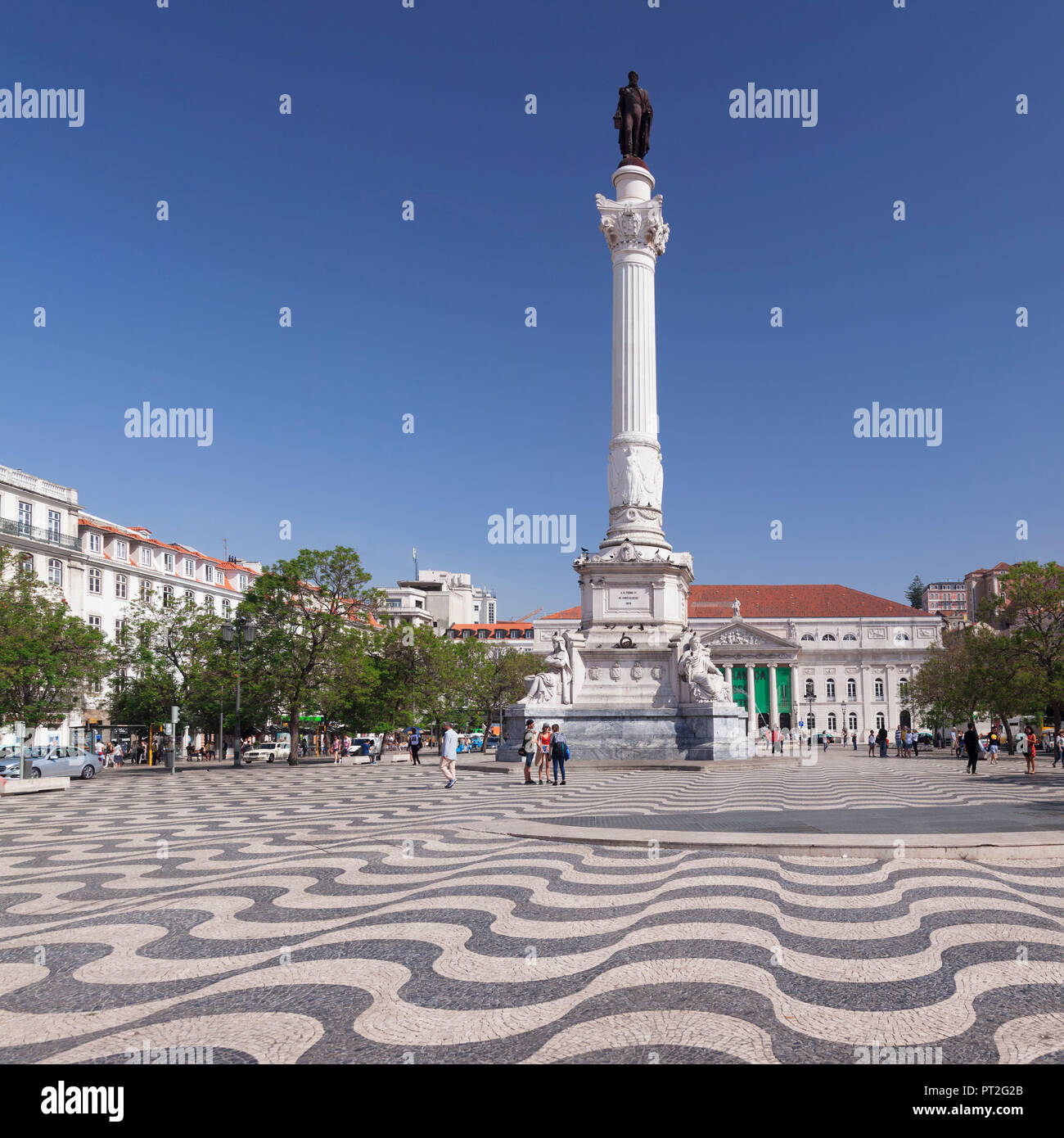 Column with statue of King Dom Pedro IV, Rossio, Praca Dom Pedro IV ...