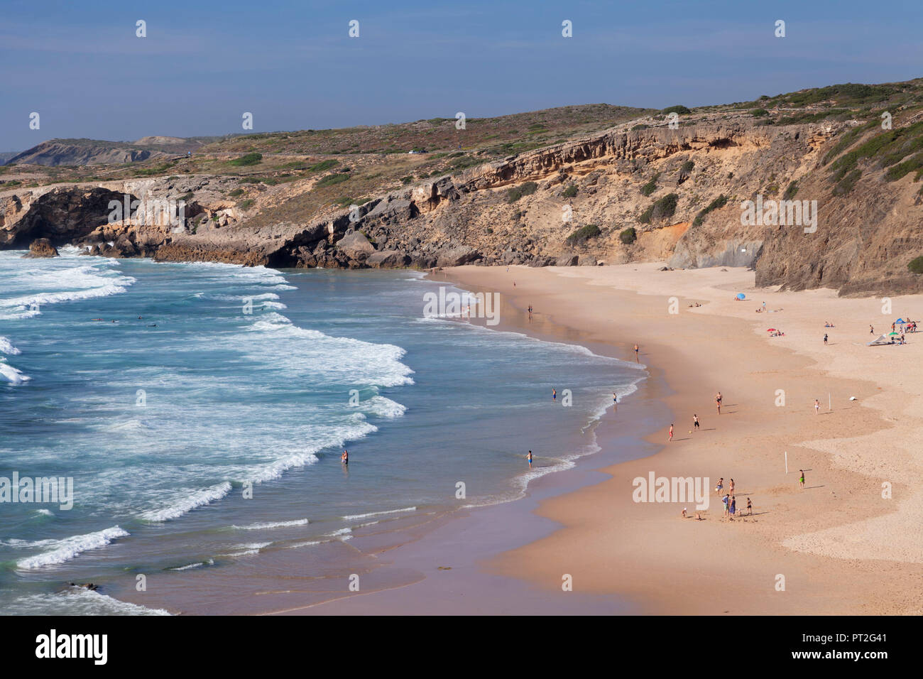 Praia da Monte Clerigo, Aljezur, Costa Vicentina, west coast, Algarve ...