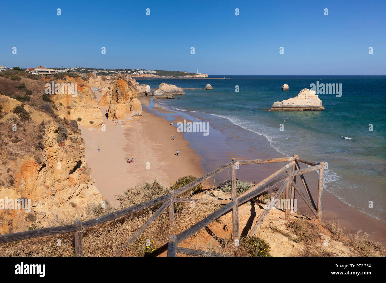 Summer atlantic rocky coast top view portimao hi-res stock photography ...