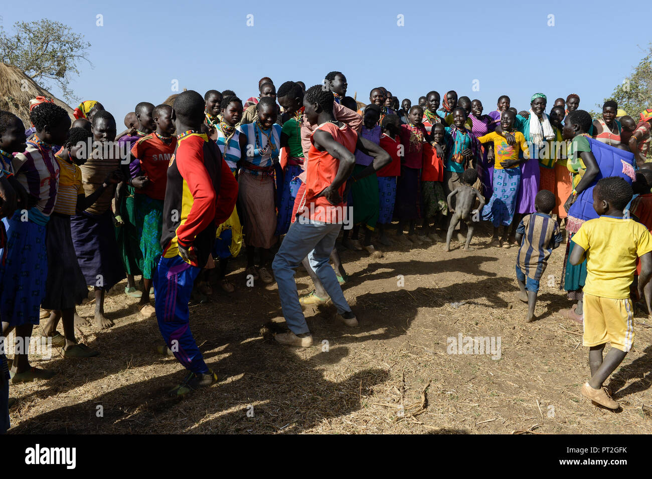 ETHIOPIA Province Benishangul-Gumuz, town Debate, Gumuz village Banush ...