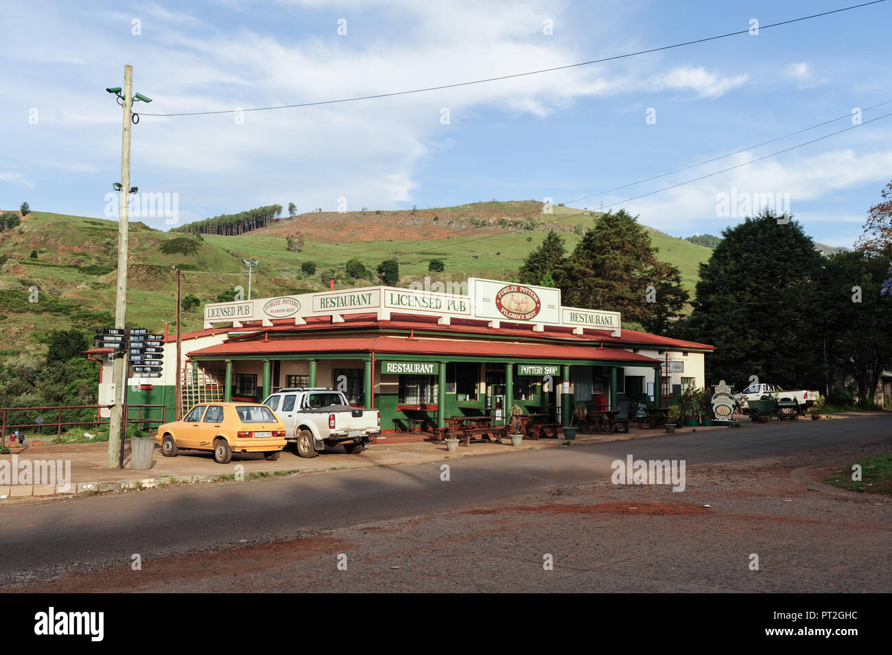 A licensed pub restaurant called jubilee potters at a museum village ...