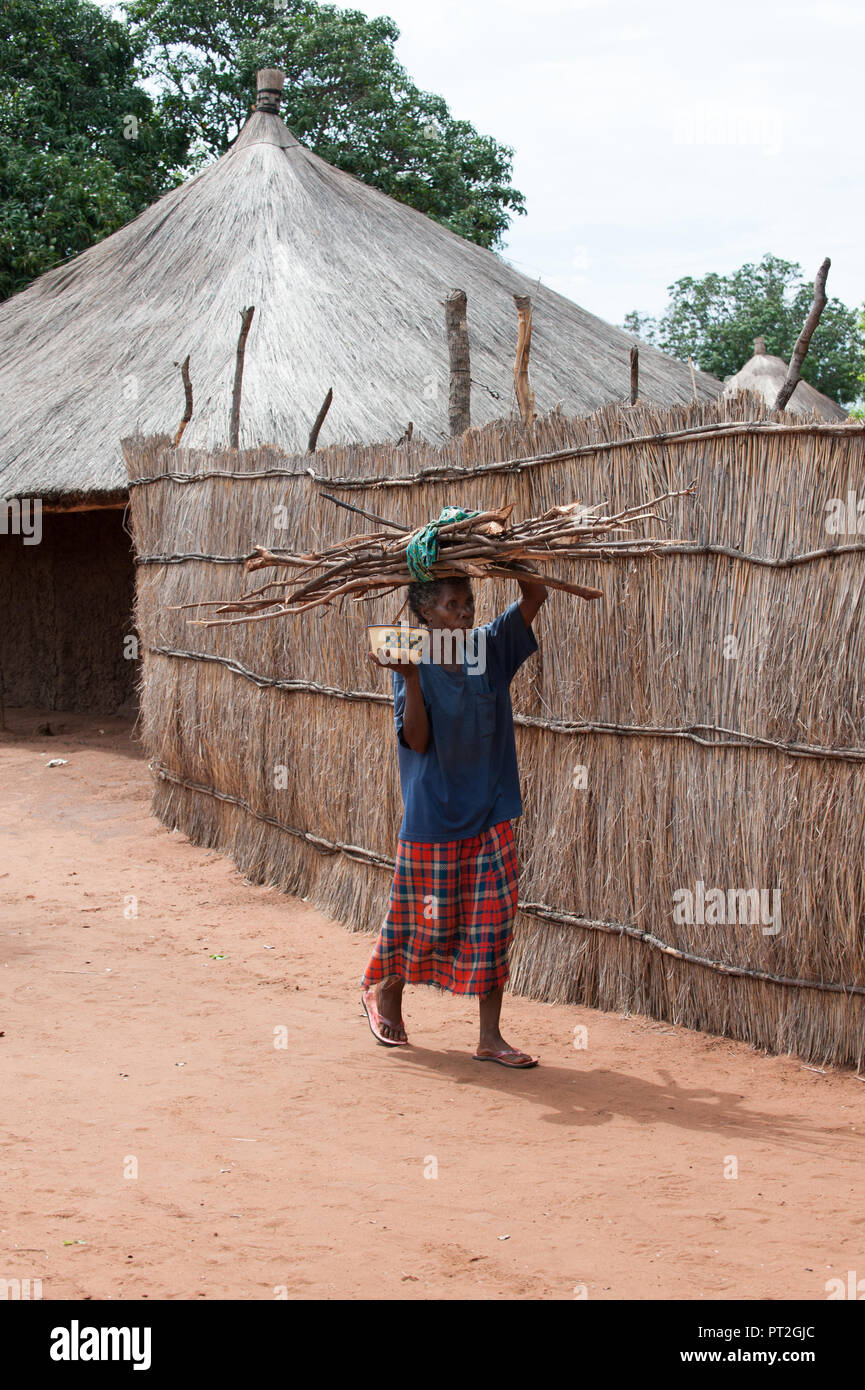 Local resident in Mukuni village in Livingstone, close to Victoria ...
