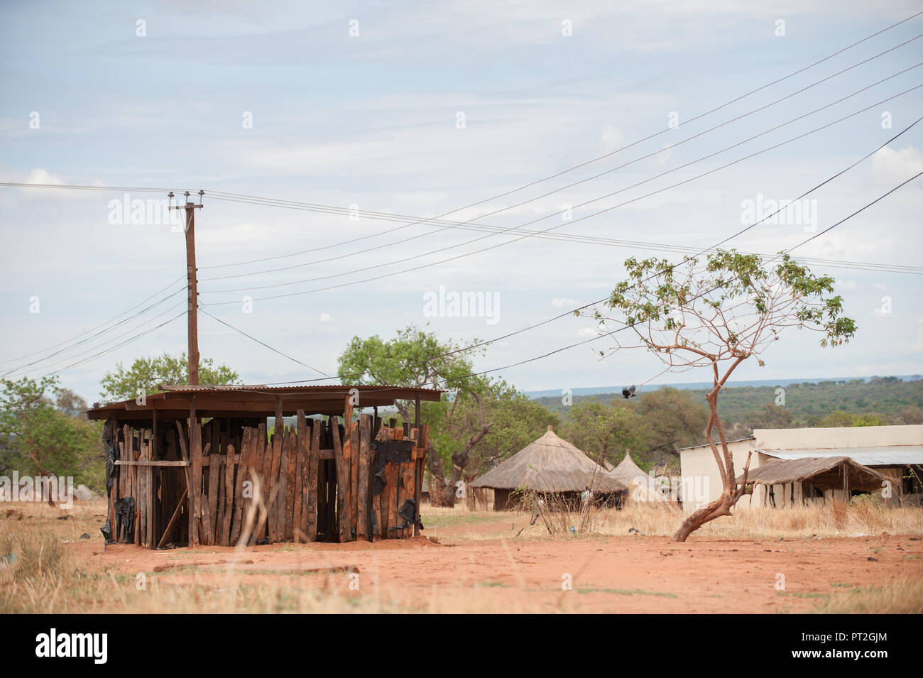 Living accommodation in Mukuni Village and example of old housing Stock ...