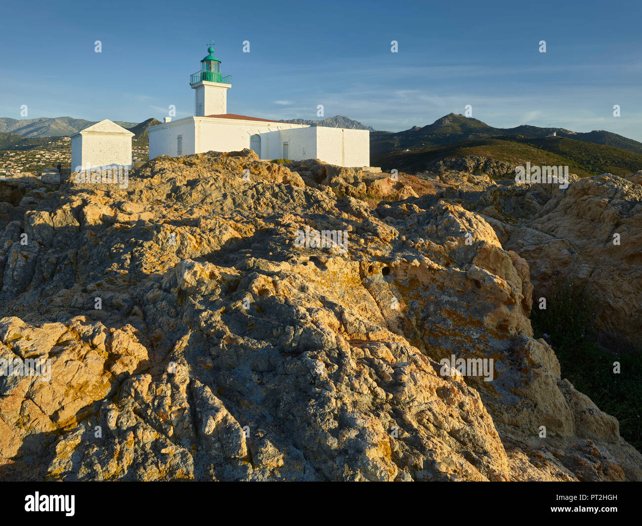 Lighthouse at L'Ile Rousse, Corsica, France Stock Photo - Alamy