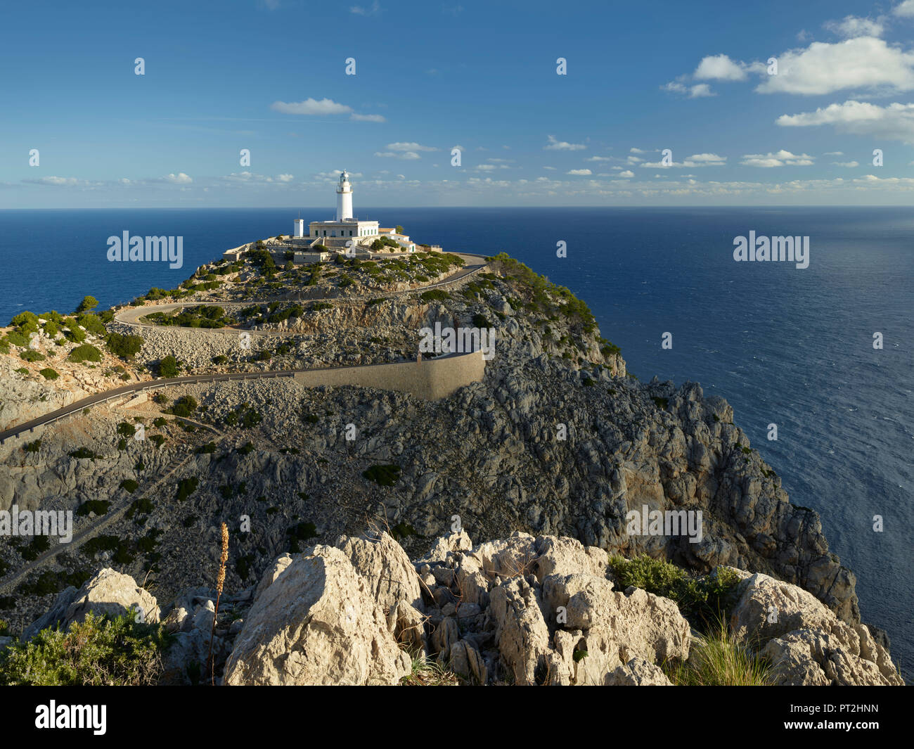 Lighthouse at Cap Formentor, Mallorca, Balearic Islands, Spain Stock ...