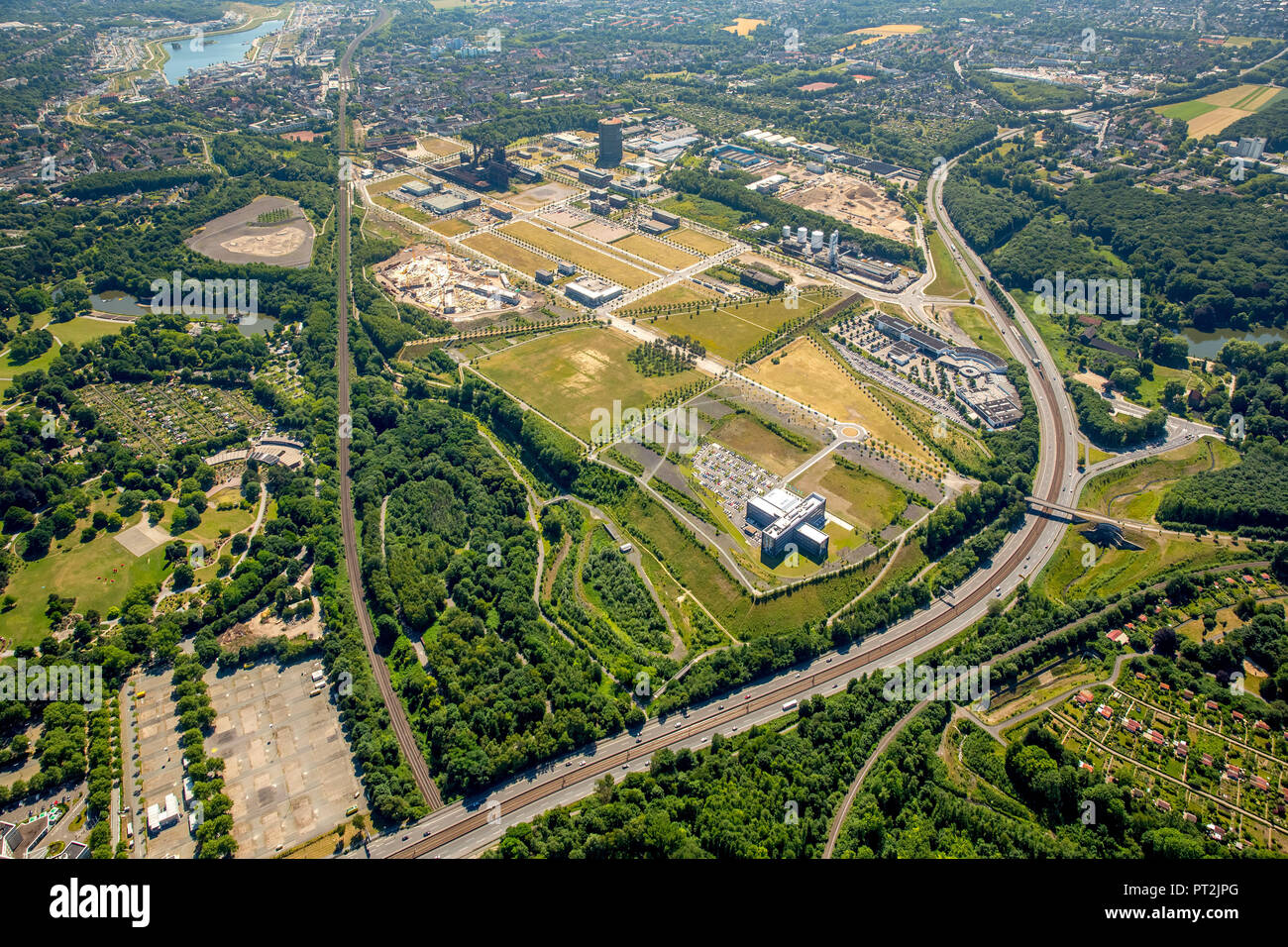 Industrial area Industrial estate Phoenix-West, Dortmund, Ruhr area ...