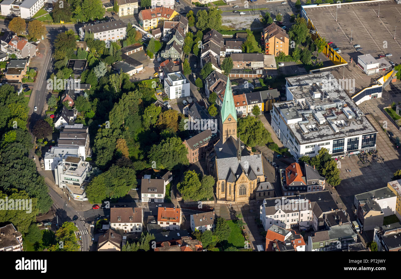 Wattenscheid center with priory church st gertrud of brabant hi-res ...