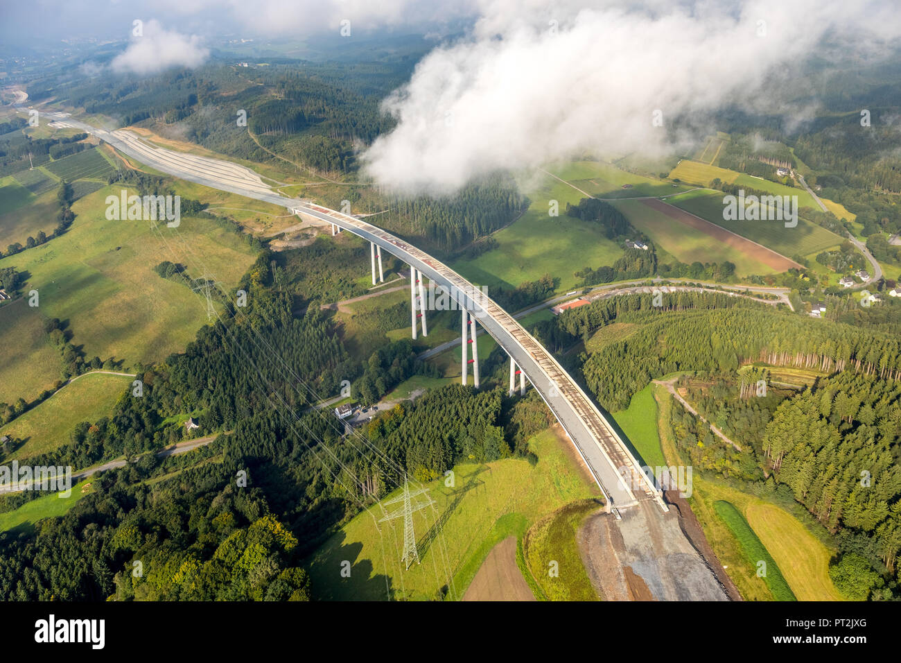 Expansion of the A46 motorway, Sauerland Bridge, Bestwig, Sauerland ...