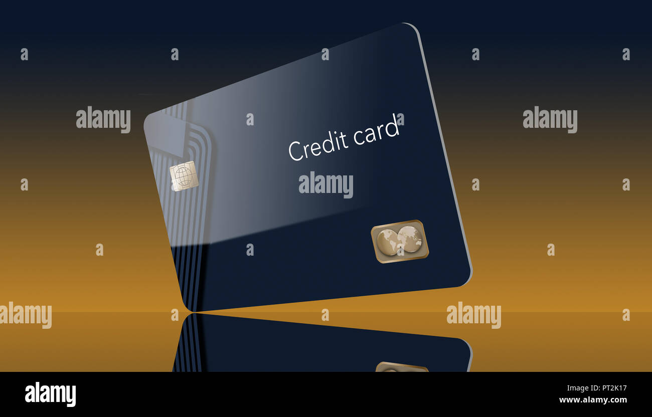 Here is a modern credit card that is a mock with generic logo. This is ...