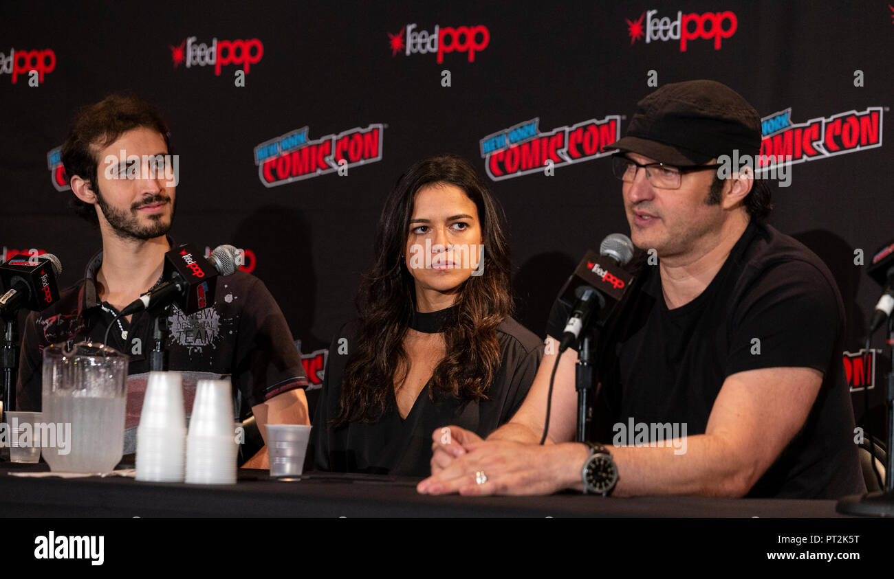 New York, USA. 04th Oct, 2018. Racer Rodriguez, Michelle Rodriguez ...