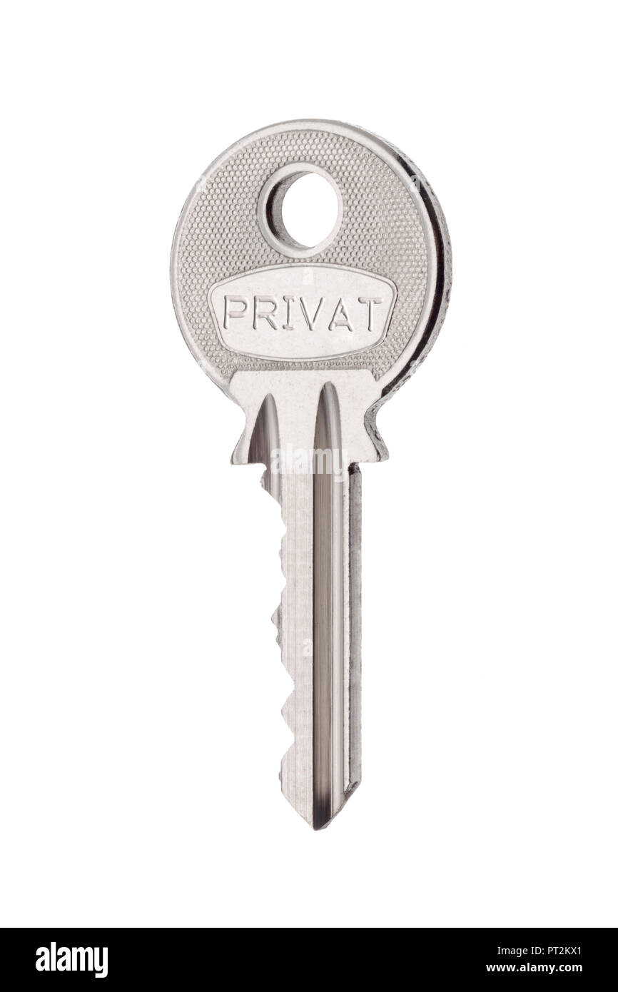 Security key with imprinting private hi-res stock photography and ...