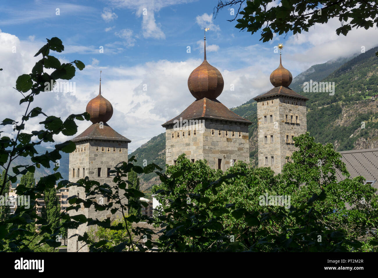 Switzerland, canton Valais, district Brig, Brig-Glis, Stockalper palace ...