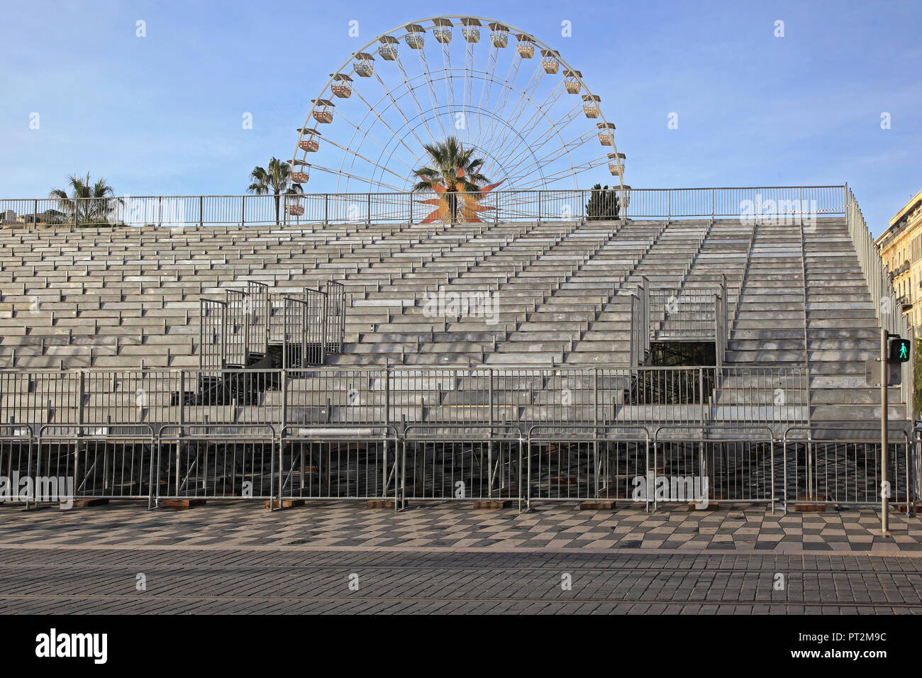 Portable Metal Spectator Stands for Festival in Nice France Stock Photo ...