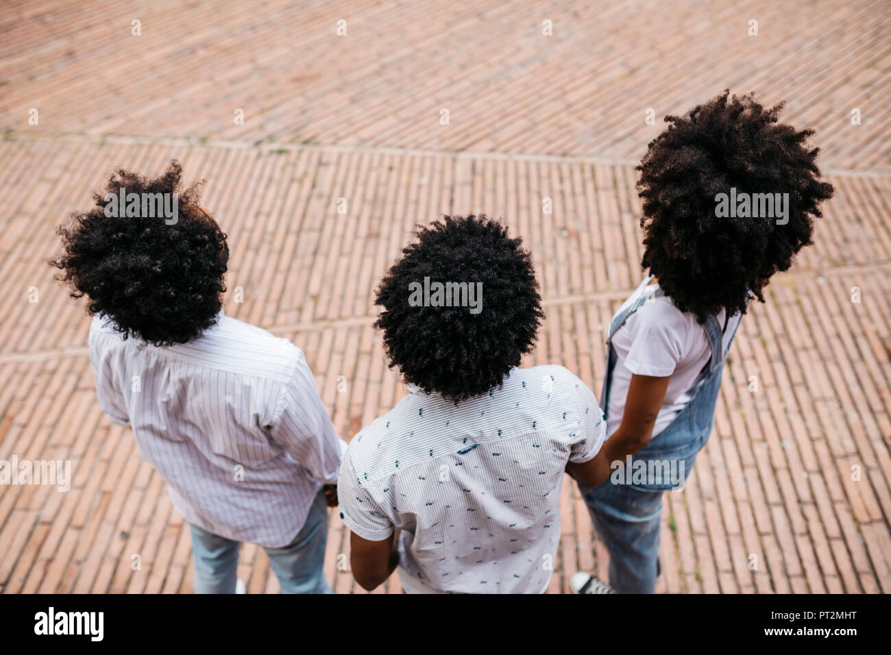 Back view friends few hi-res stock photography and images - Alamy