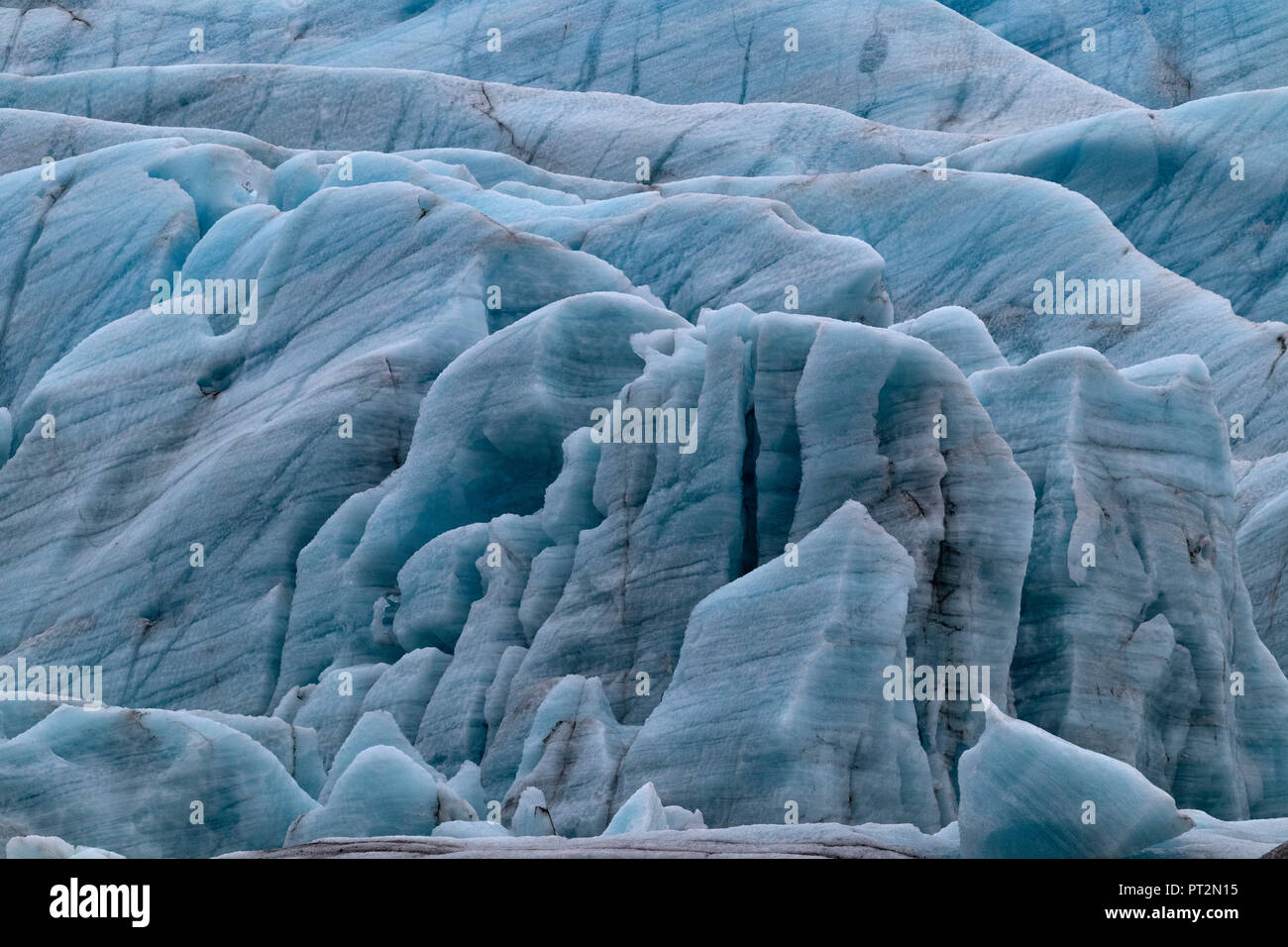 Block of ice at Svínafellsjökull Glacier, Austurland, Eastern Iceland ...