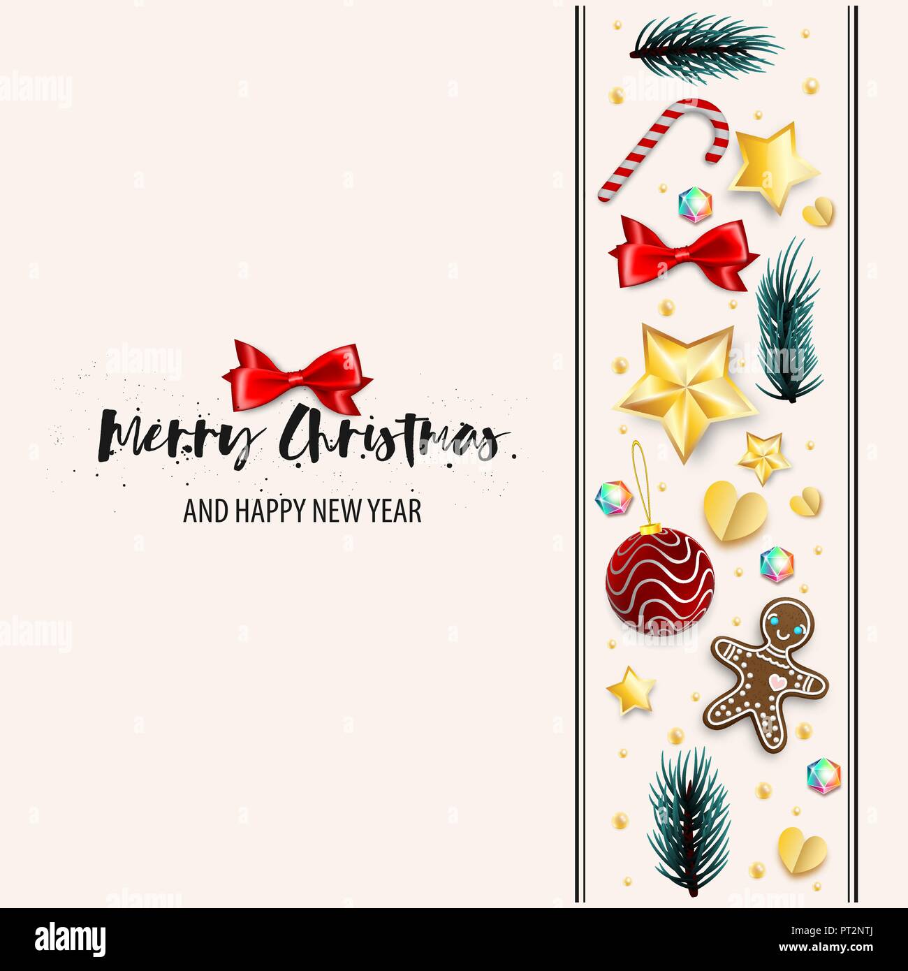 Festive christmas card frame Stock Vector Images - Alamy