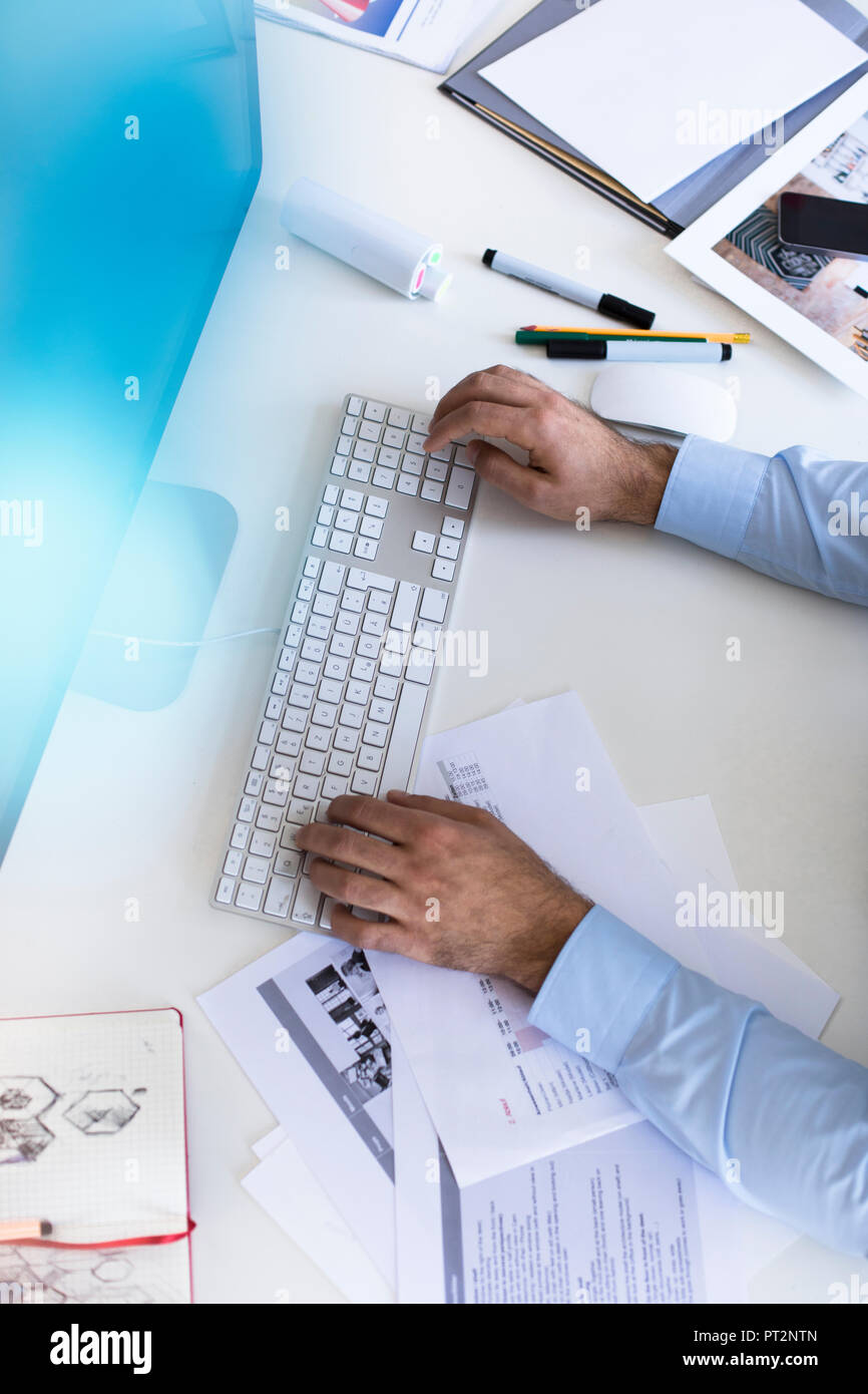 Overhead Keyboard Computer Typing High Resolution Stock Photography and ...