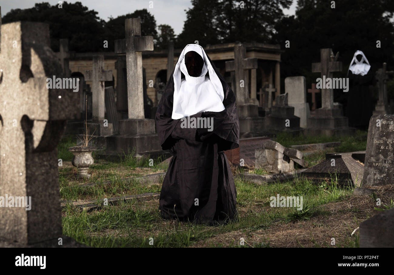 After hours immersive screening of The Nun at Brompton Cemetery ...