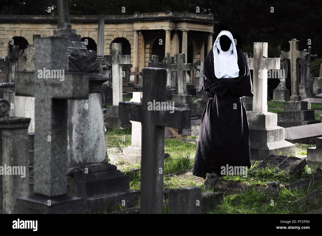 After hours immersive screening of The Nun at Brompton Cemetery ...