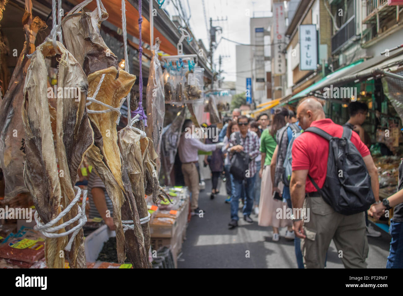 Tsukiji fish market in Tokyo Stock Photo - Alamy