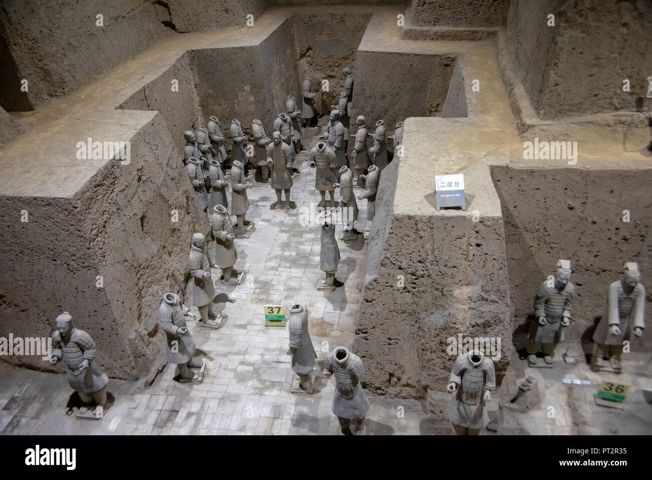 Terra Cotta Warriors at burial site of Emperor Qin Shi Huang Di in Xi ...