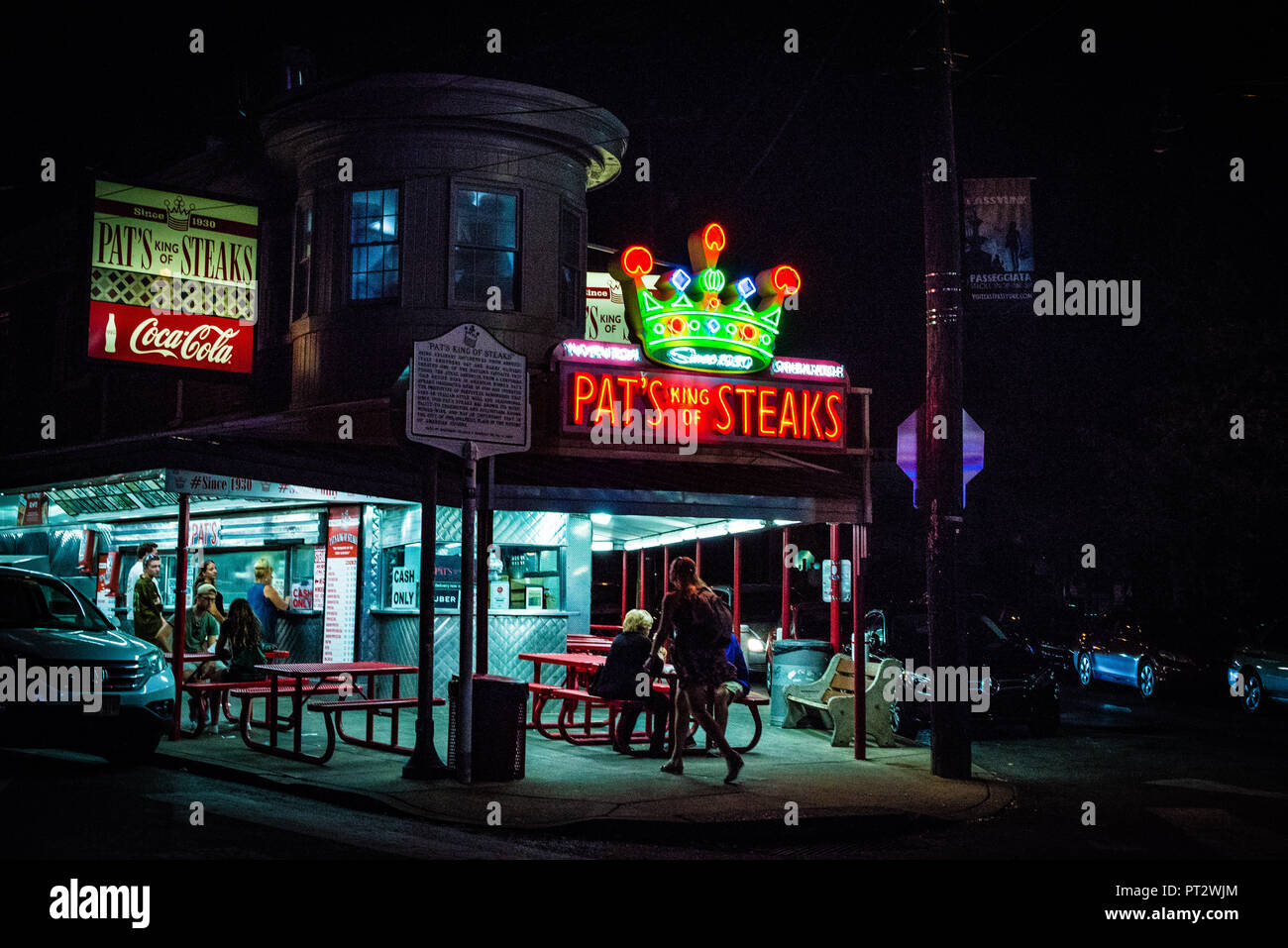 Famous Philadelphia cheese steak restaurant, delis, Pat's and Geno's ...
