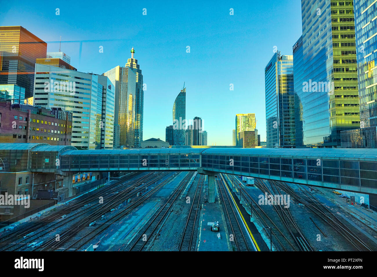 Toronto, Ontario, Canada-27 June, 2017: Toronto Union station terminal ...