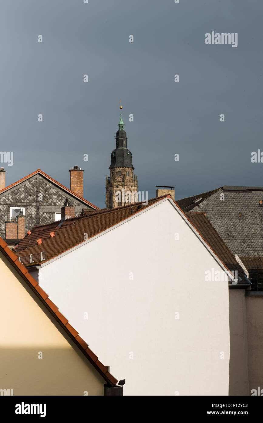 Townscape of Coburg, house, tower, roofs Stock Photo - Alamy