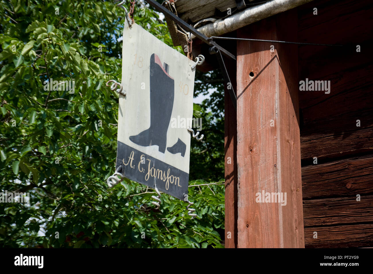 Open-air museum and zoo Skansen in the western part of the Djurgården ...