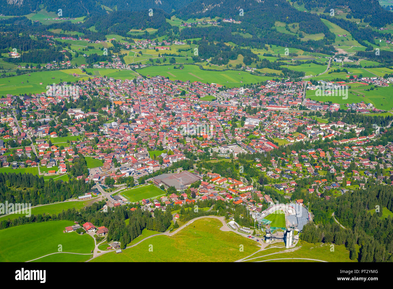 Panorama from Schattenberg (1692m) on Oberstdorf, Allgäu, Bavaria ...