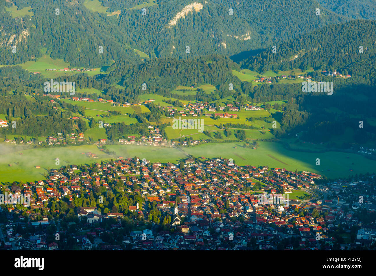 Panorama from Schattenberg (1692m) on Oberstdorf, Allgäu, Bavaria ...