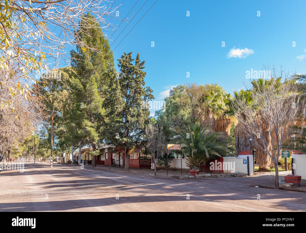 LOXTON, SOUTH AFRICA, AUGUST 7, 2018: A street scene in Loxton in the ...