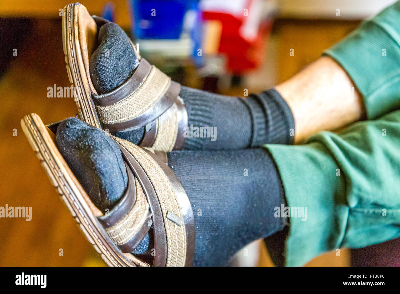 Feet socks and slippers hi-res stock photography and images - Alamy