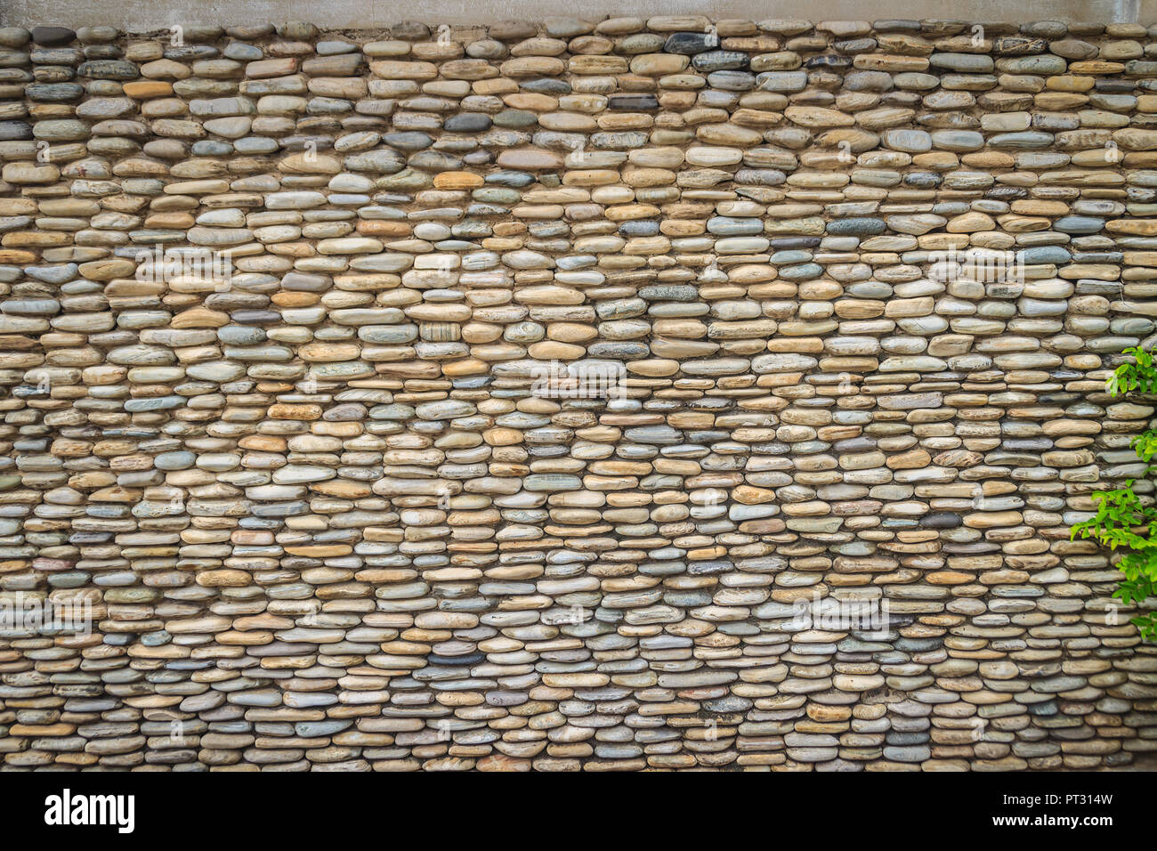 Beautiful River Pebble Wall Background. Seamless pebble stone floor and wall pattern arranged ...