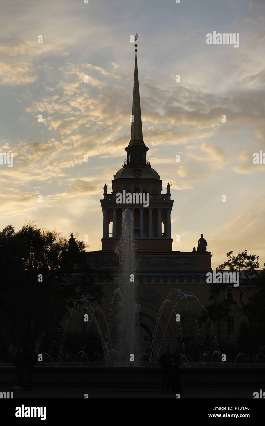 Main spire of the Admiralty building designed by Russian architect ...