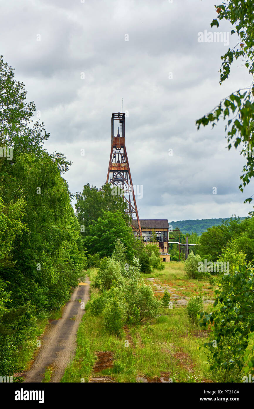 Puit Simon Old Coal Mine Disused Forbach Lorraine France Stock Photo ...